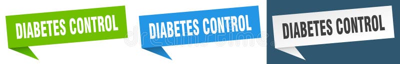 Diabetes Control Banner. Diabetes Control Speech Bubble Label Set Stock ...