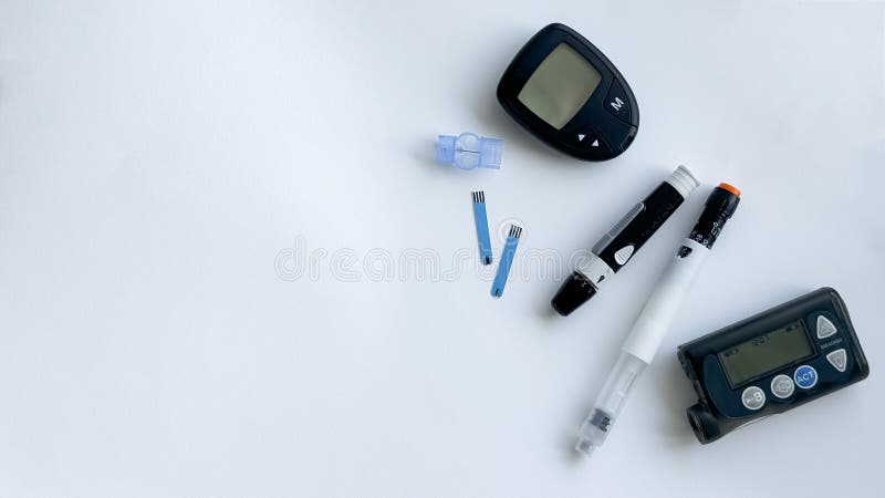 Diabetes Management Tools. Glucometer, Insulin Pen, and Test Strips ...
