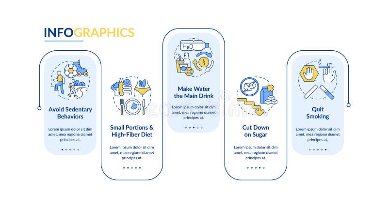 Diabetes Prevention Tips Vector Infographic Template Stock Vector ...