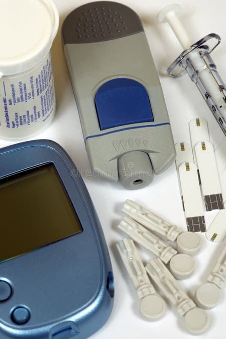 Diabetes self-test kit stock image. Image of monitor, lancet - 5926825