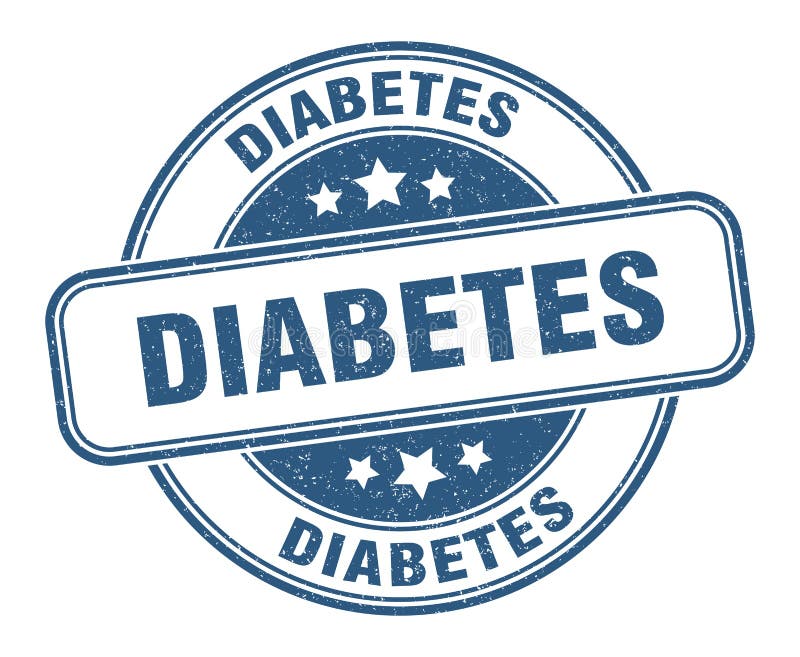 Diabetes stamp stock vector. Illustration of sticker - 136876534