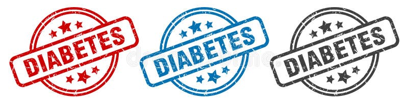 Diabetes stamp stock vector. Illustration of sticker - 136876534