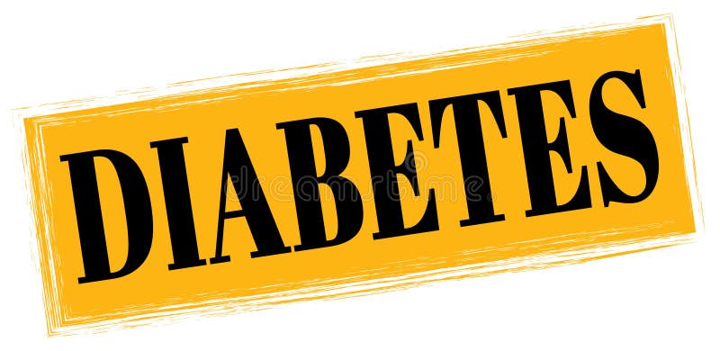DIABETES Text Written on Orange-black Stamp Sign Stock Illustration ...