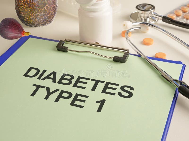 Diabetes Type 1 is Shown Using the Text Stock Image - Image of doctor ...