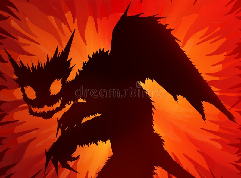 Diable d'enfer illustration stock. Illustration du rampement - 99142786