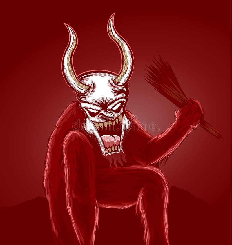Diable Rouge De Pixel Sur Le Fond Blanc Illustration Stock ...
