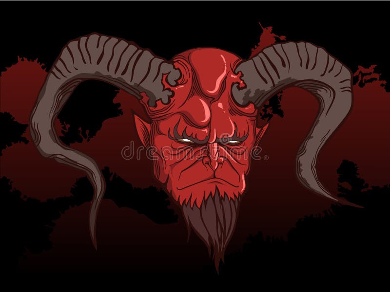 Diable rouge illustration de vecteur. Illustration du horreur - 46031455