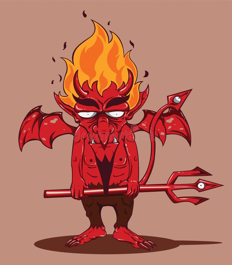 Diable rouge illustration de vecteur. Illustration du rire - 34325193