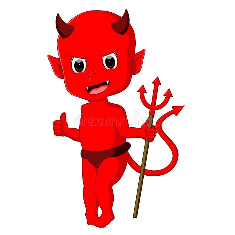Petit diable ROUGE illustration stock. Illustration du cartoon - 34855801