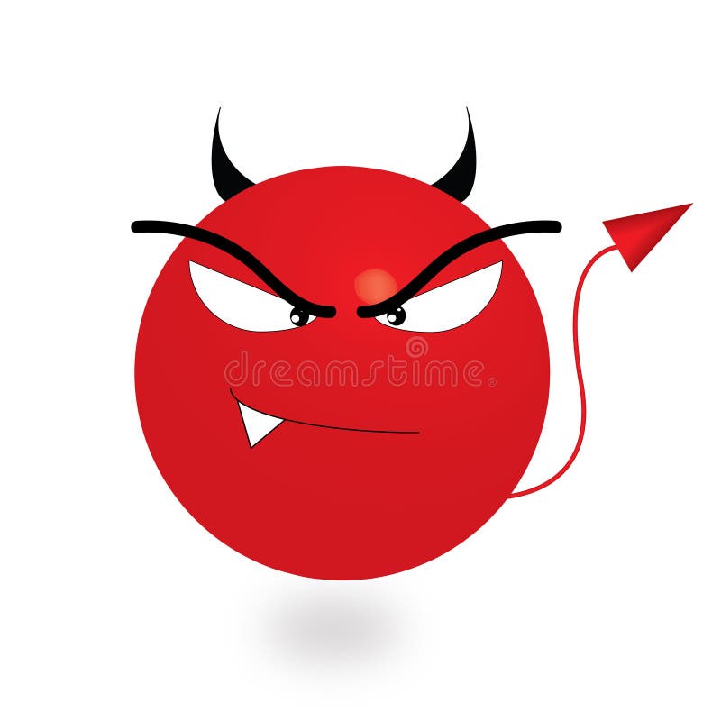 Emoticon Del Diablo De La Maravilla Ilustración del Vector ...