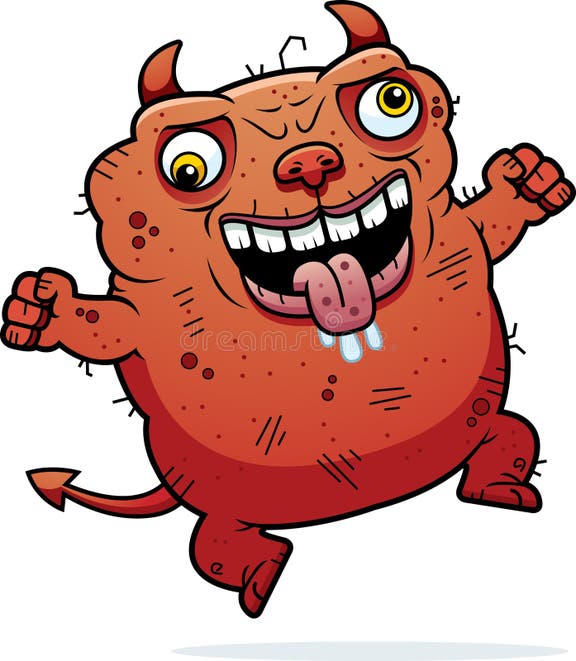 Diablo feo loco ilustración del vector. Ilustración de demonio - 47480064