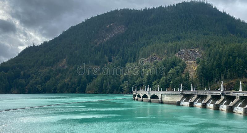 Diablo Lake Vista Point Mountain and Lake View Stock Photo - Image of landscape, north: 365246586