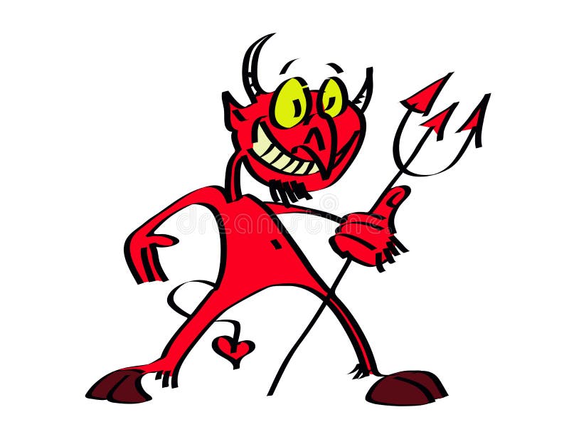 Diabo bonito ilustração do vetor. Ilustração de cartoon - 19405595
