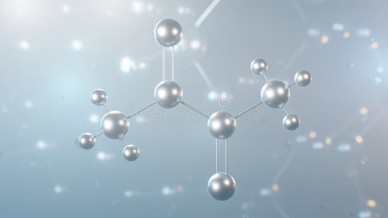 Diacetyl Molecular Structure, 3d Model Molecule, Butanedione ...