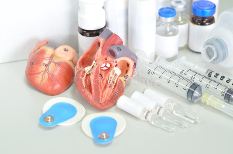 Diagnosis of human heart stock image. Image of equipment - 48510425