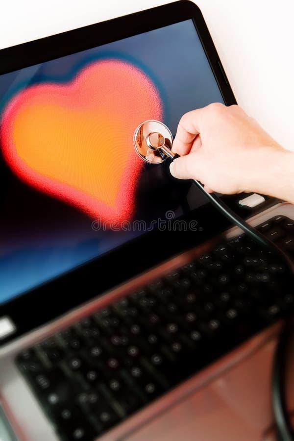 Diagnosis PC stock image. Image of heartbeat, cardiology - 51251429