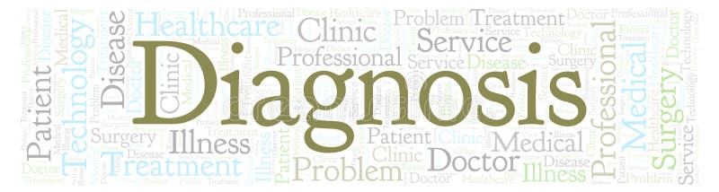 Diagnosis word cloud. stock illustration. Illustration of technology ...