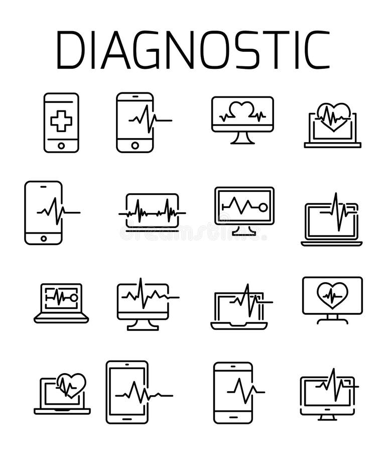 Diagnostic Icon. Vector Sign Stock Vector - Illustration of medical ...