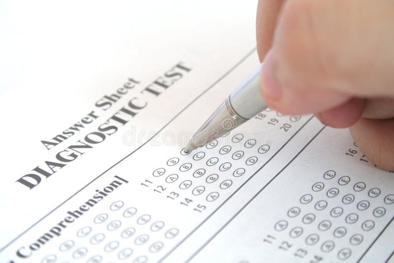Make a test exam stock image. Image of research, questionnaire - 4870193