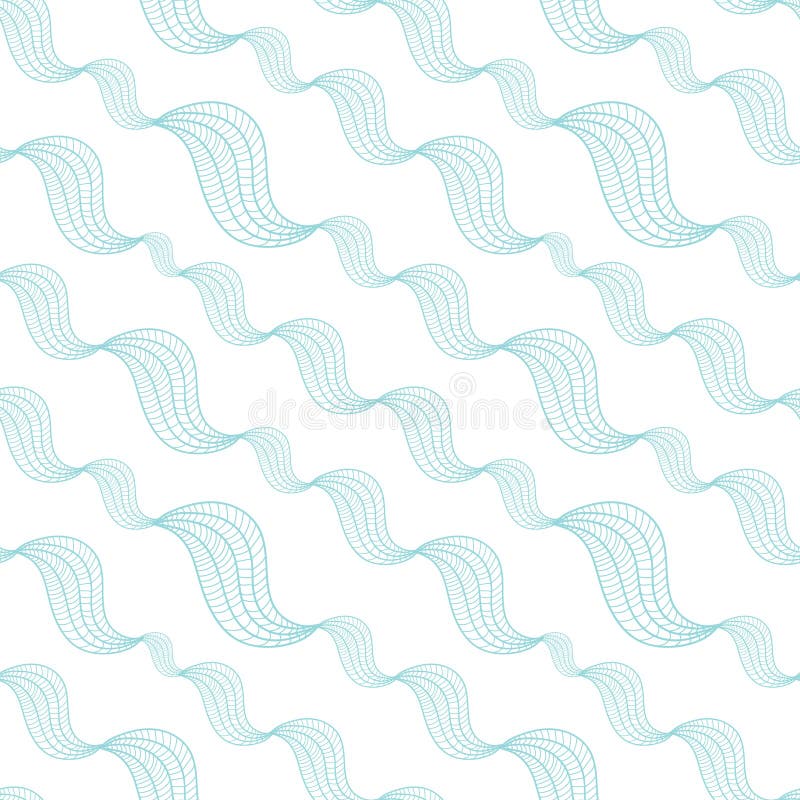 Diagonal Abstract Waves Seamless Pattern Stock Vector - Illustration of ...