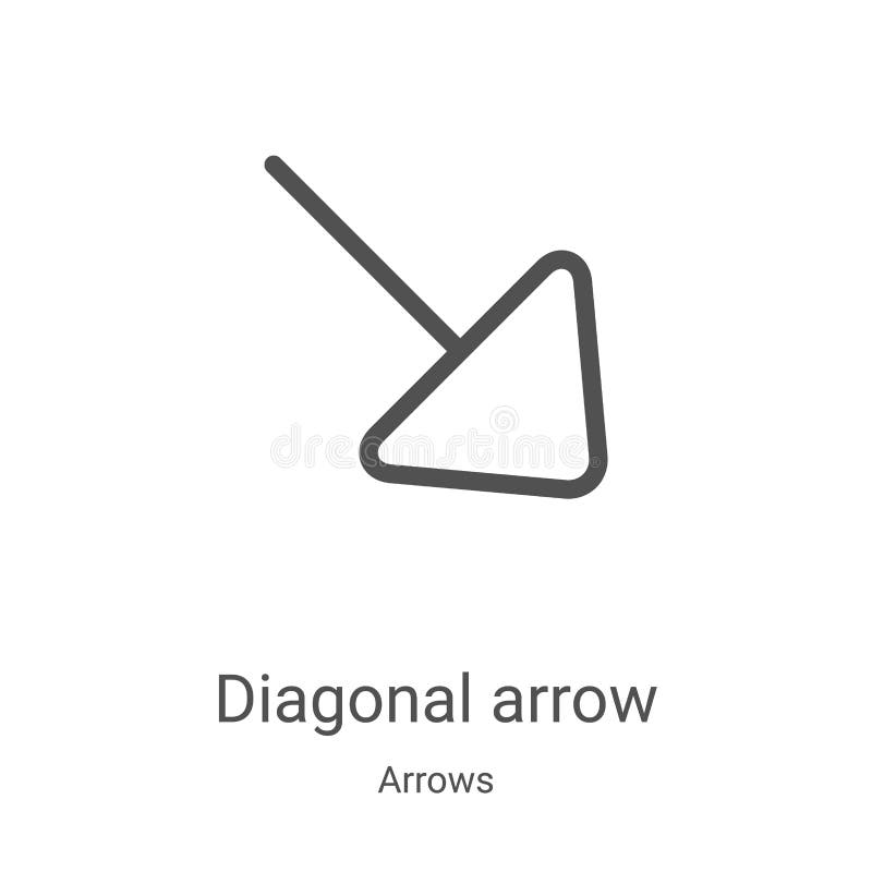 Diagonal Arrow Icon Vector From Miscellaneous Collection. Thin Line ...