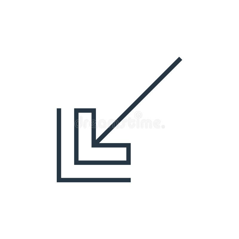 Diagonal Arrow Icon Vector from Arrows Concept. Thin Line Illustration ...