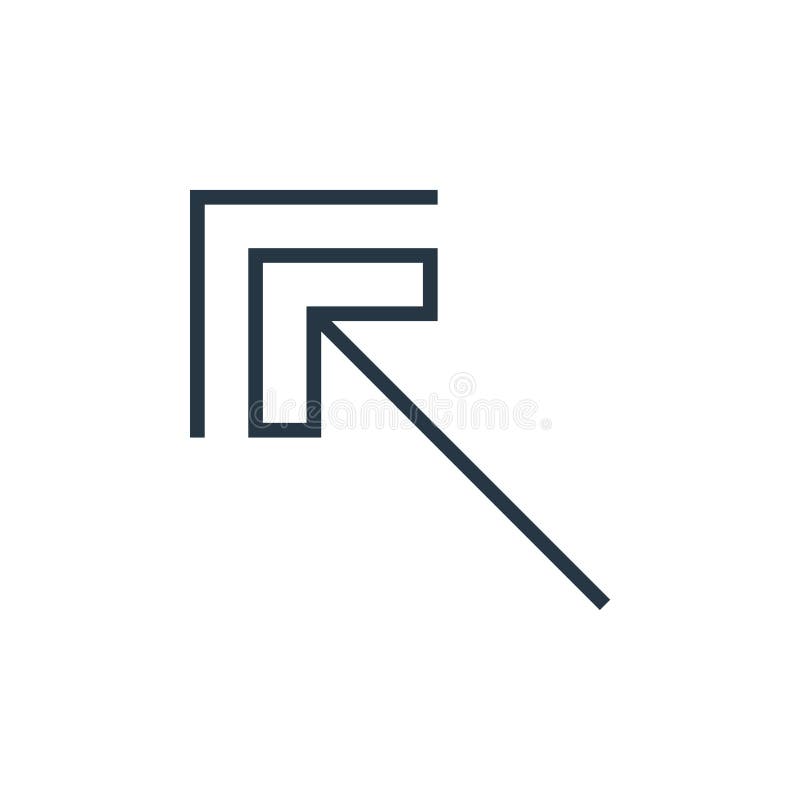 Diagonal Arrow Icon Vector from Arrows Concept. Thin Line Illustration ...