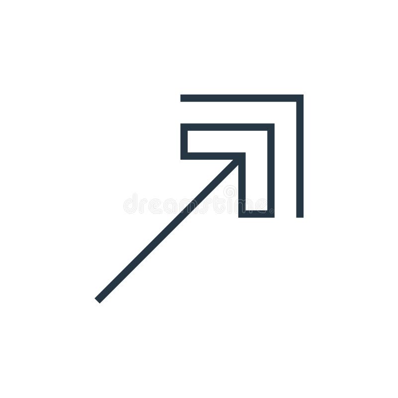 Diagonal Arrow Icon Vector from Arrows Concept. Thin Line Illustration ...