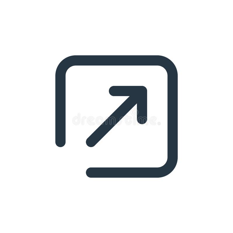 Diagonal Arrow Icon Vector from Arrows Concept. Thin Line Illustration ...