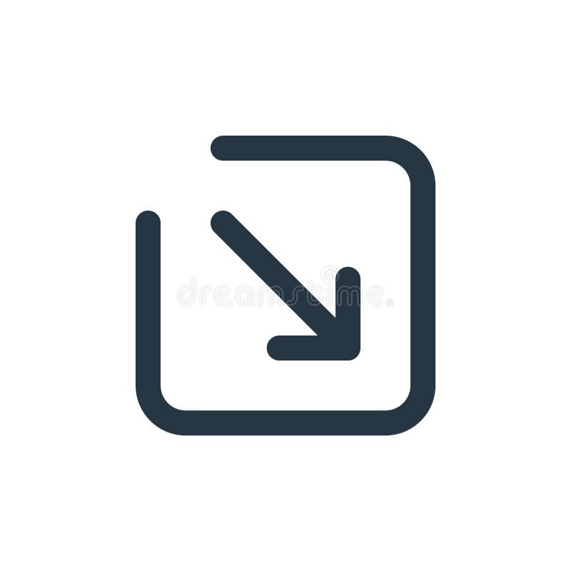 Diagonal Arrow Icon Vector from Arrows Concept. Thin Line Illustration ...