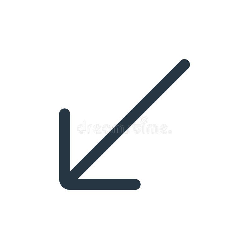 Diagonal Arrows Icon Vector from Arrows Concept. Thin Line Illustration ...