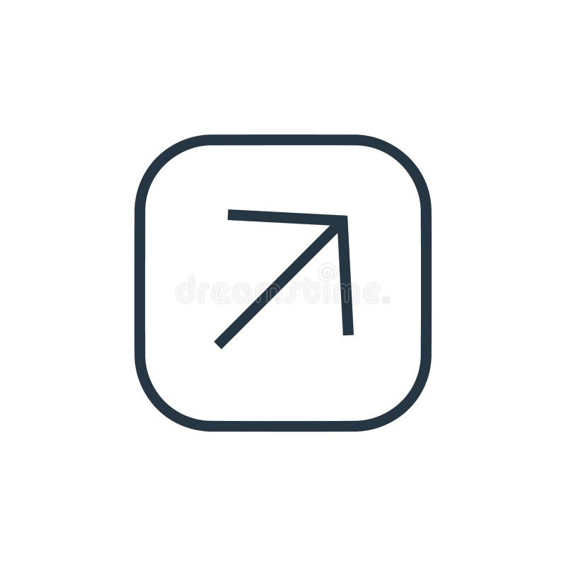 Diagonal Arrow Icon Vector from Arrows Concept. Thin Line Illustration ...