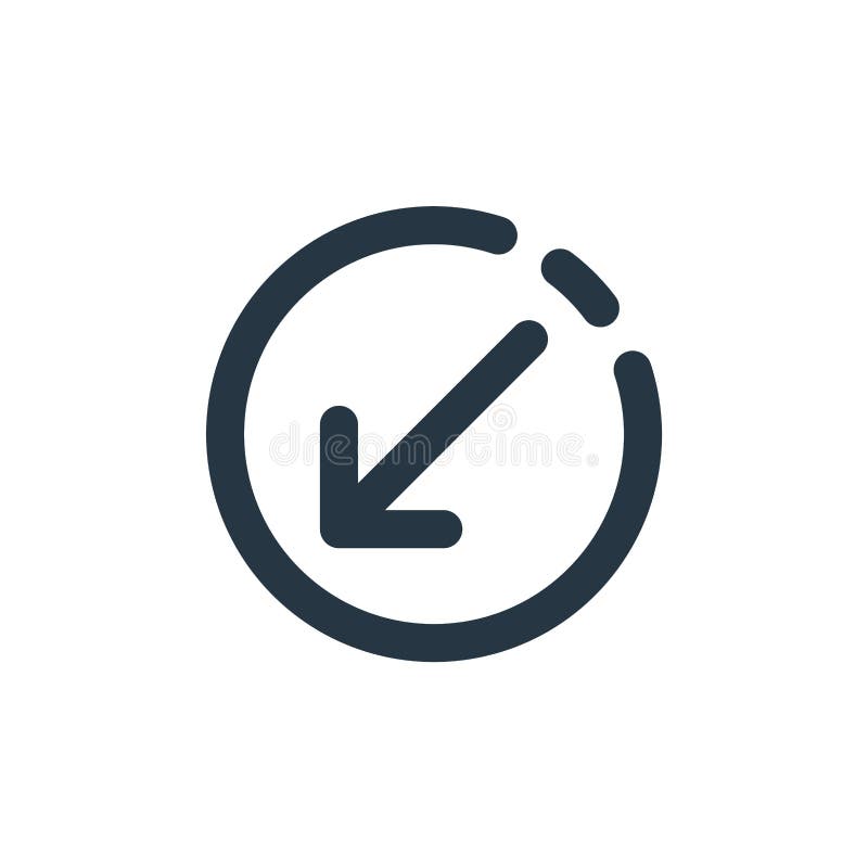 Diagonal Arrow Icon Vector from Arrows Concept. Thin Line Illustration ...