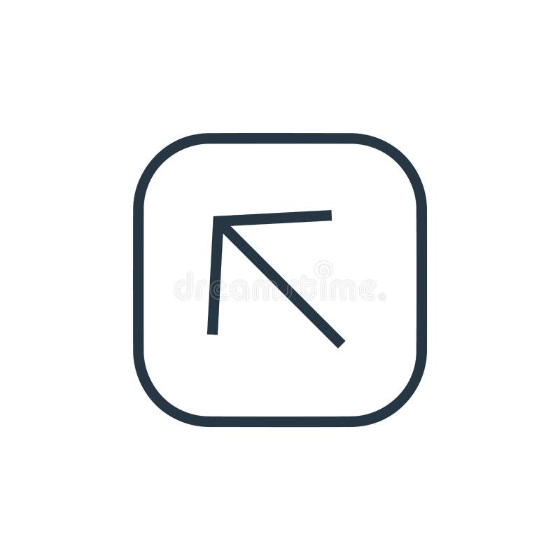 Diagonal Arrow Icon Vector from Arrows Concept. Thin Line Illustration ...