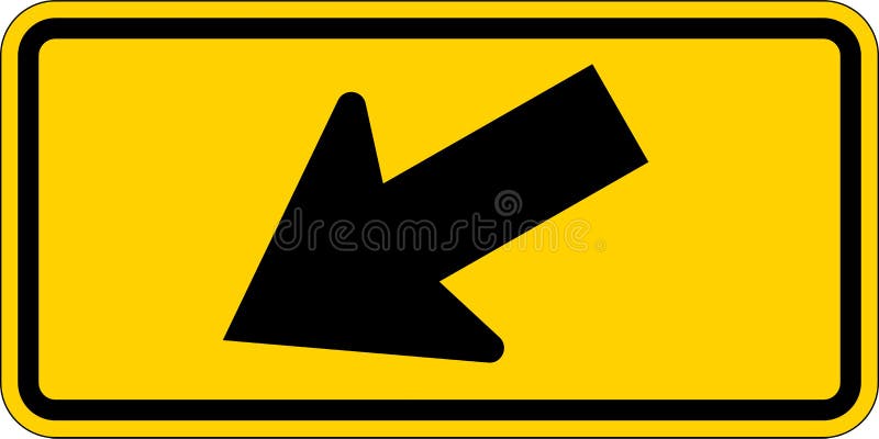 Diagonal Arrow Left Sign on White Background Stock Vector ...
