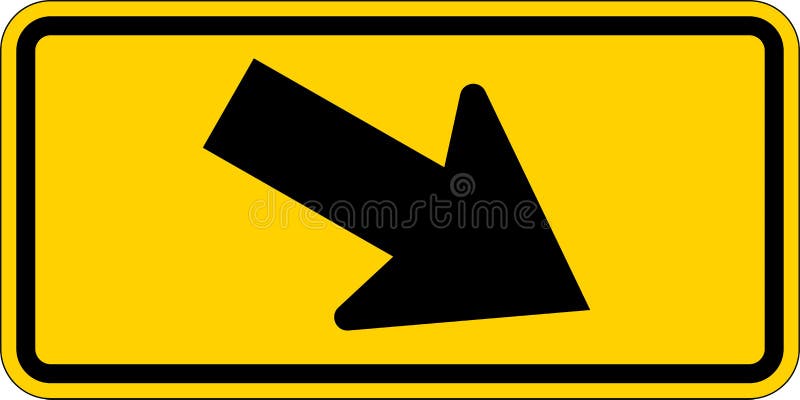 Diagonal Arrow Right Sign on White Background Stock Vector ...