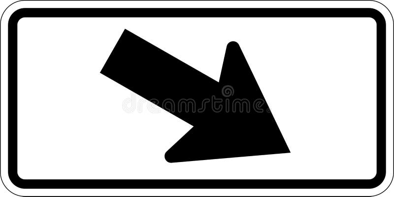 Diagonal Arrow Right Sign on White Background Stock Vector ...