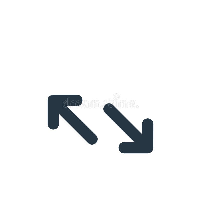 Diagonal Arrows Icon Vector from Arrows Concept. Thin Line Illustration ...