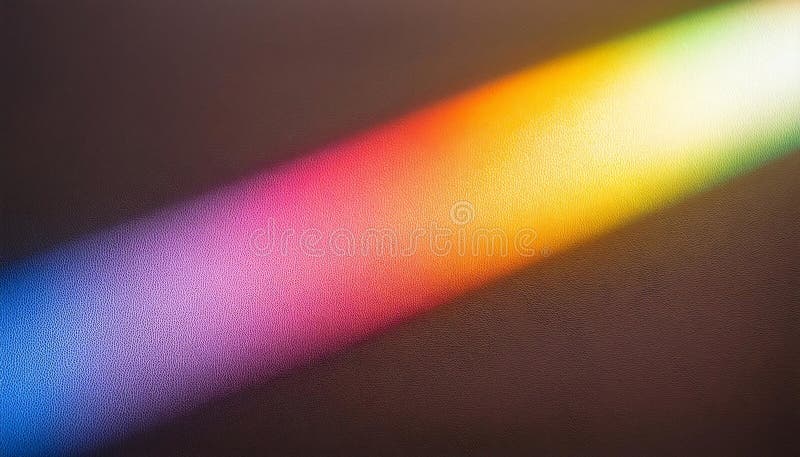 Diagonal Beam of Light Creating a Rainbow on a Textured Surface Stock ...