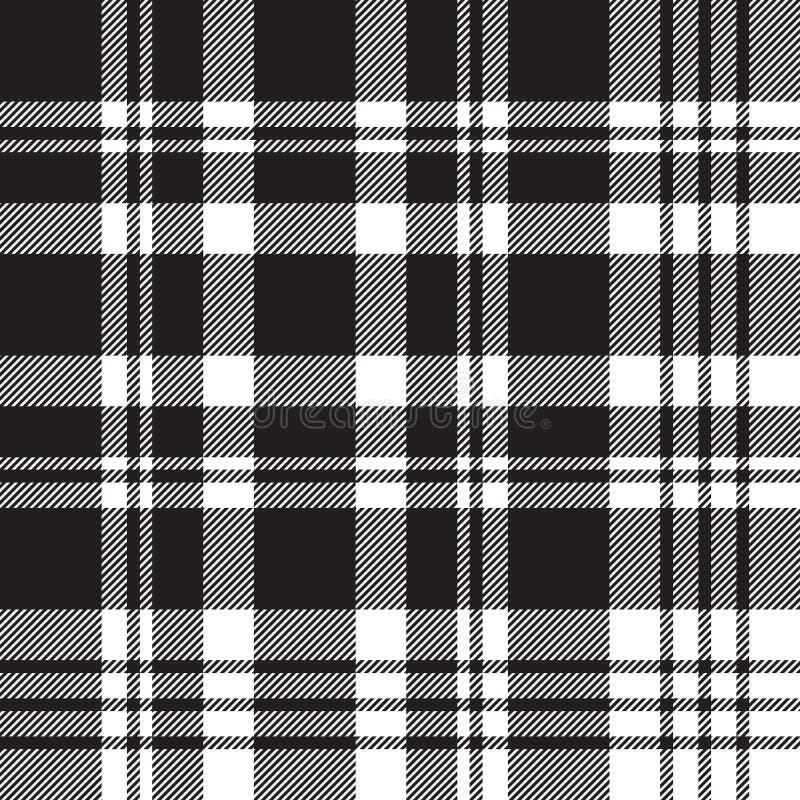 Diagonal Black White Check Plaid Seamless Pattern Stock Vector ...