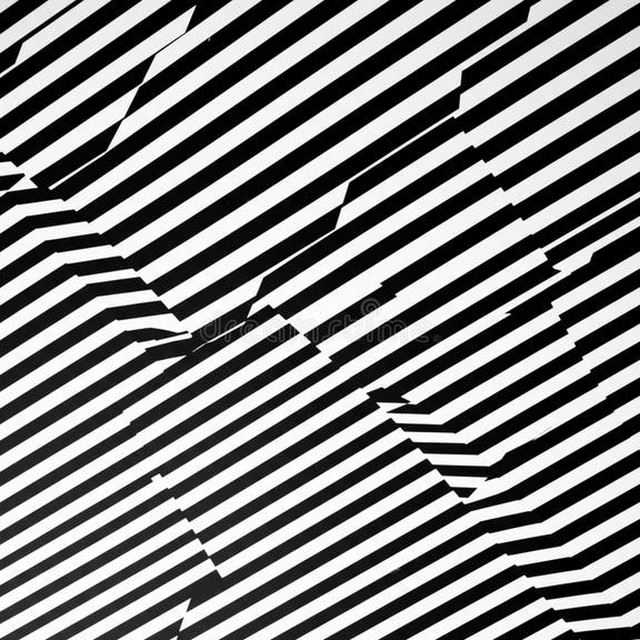 Diagonal Black and White Stripes Create an Abstract, Layered Pattern ...