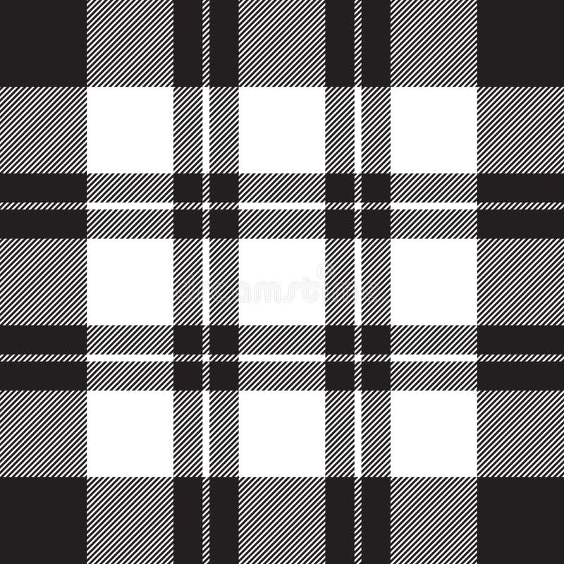 Diagonal Check Fabric Texture Seamless Black White Pattern Stock Vector ...