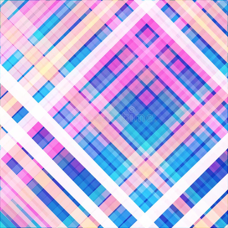 Diagonal Checkered Pattern Background in Pink and Blue. Stock Vector ...