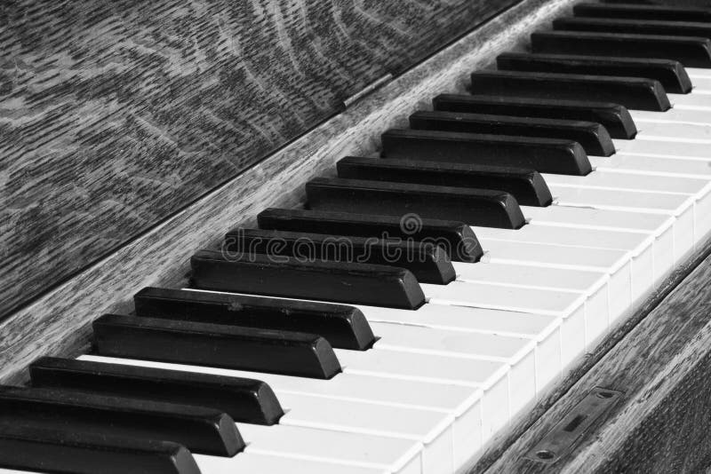 Diagonal Closeup of Piano Keys Stock Photo - Image of classical, retro ...