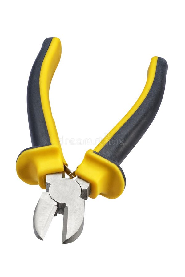 Diagonal Cutting Pliers or Side Cutters Isolated on White Stock Image ...