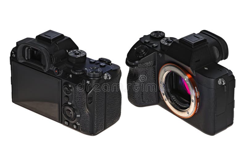 Diagonal Front and Back View of an Isolated Japanese Full-frame ...