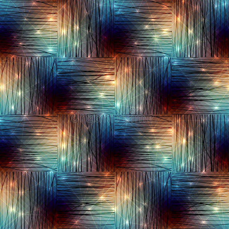 Diagonal Geometric Pattern with Luminous Elements Stock Vector ...