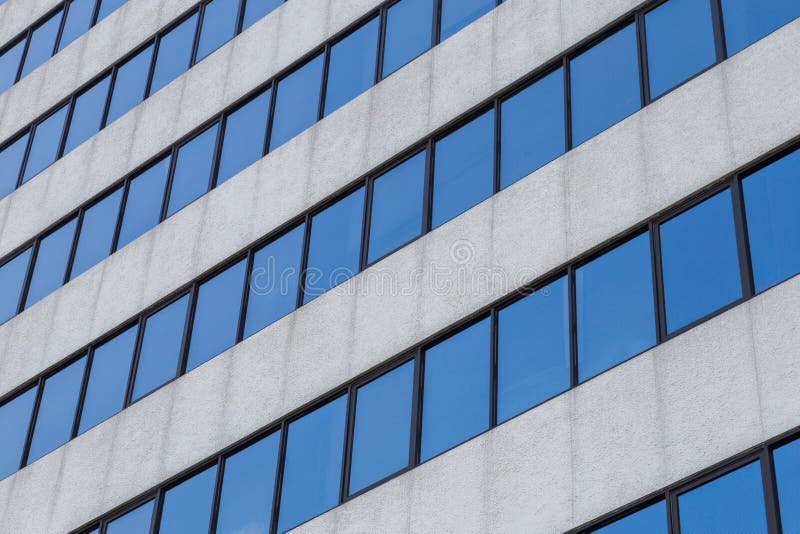 Diagonal Glass Windows Office Bulding Background Stock Photo - Image of ...