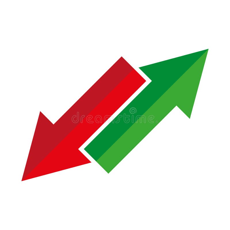Green Up Red Down Arrow Stock Illustrations 1 231 Green Up Red Down