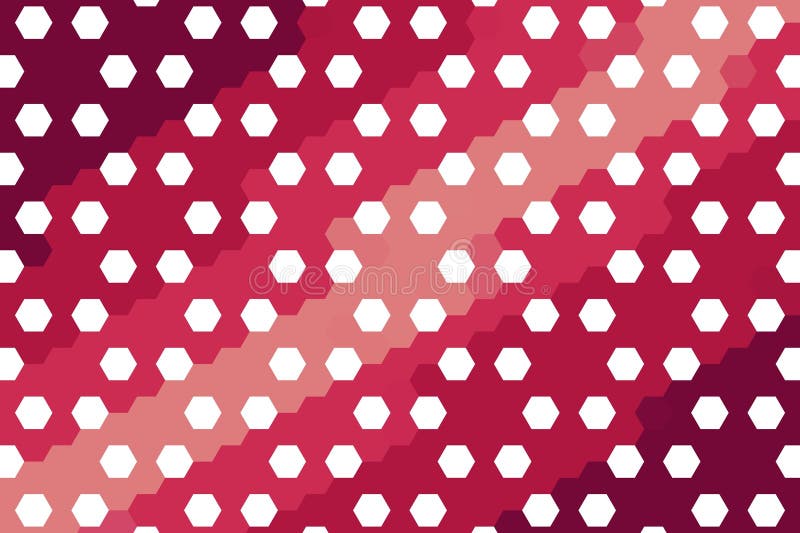 Diagonal Hexagonal Pattern in Red Maroon with Abstract Geometric ...